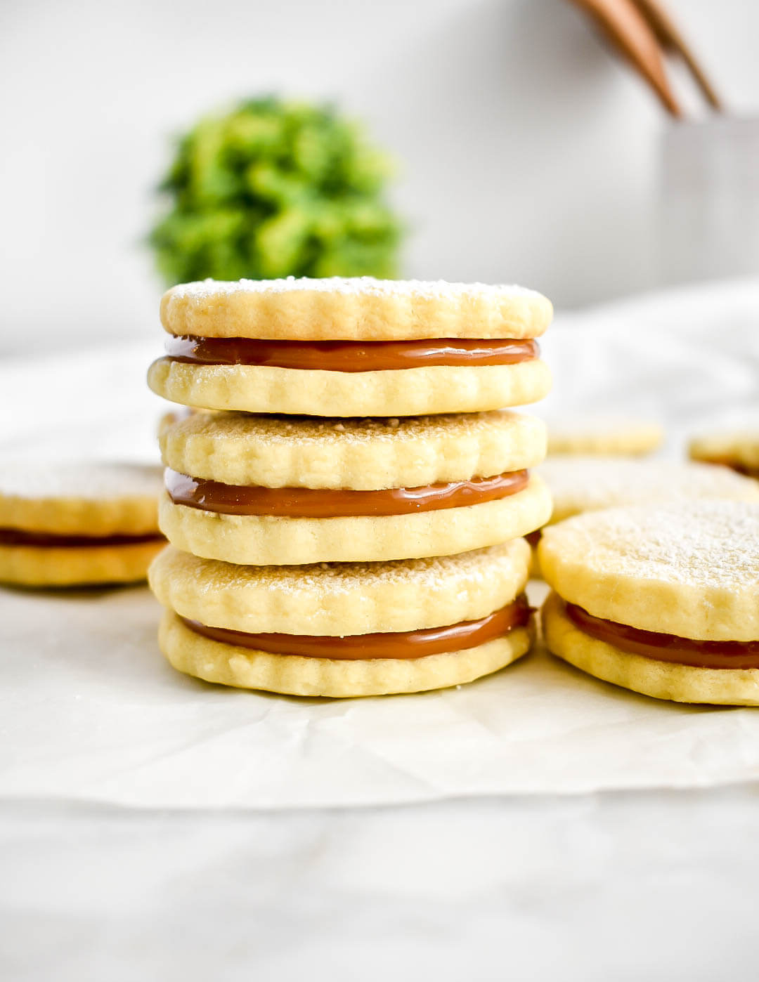 Dulce de Leche Sandwich Cookies (Alfajores) - Herbs & Flour