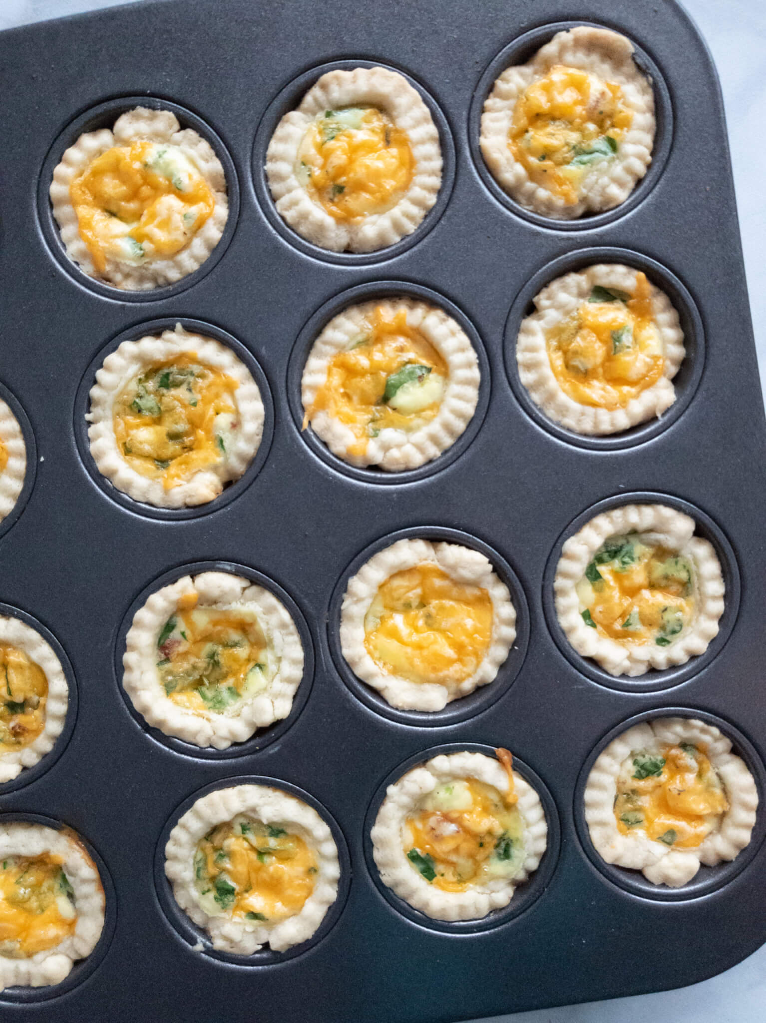Mini Quiche Florentine - Herbs & Flour