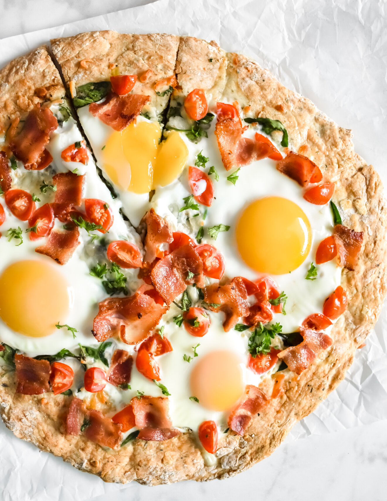 Breakfast Pizza - Herbs & Flour