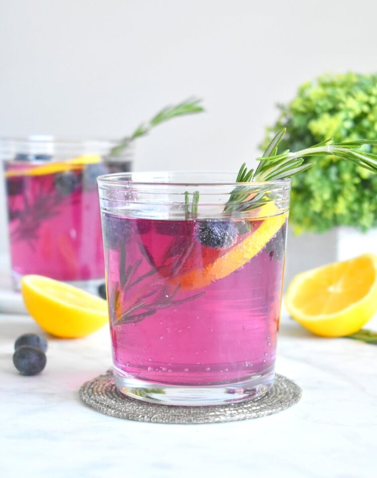 Blueberry Gin & Tonic - Herbs & Flour