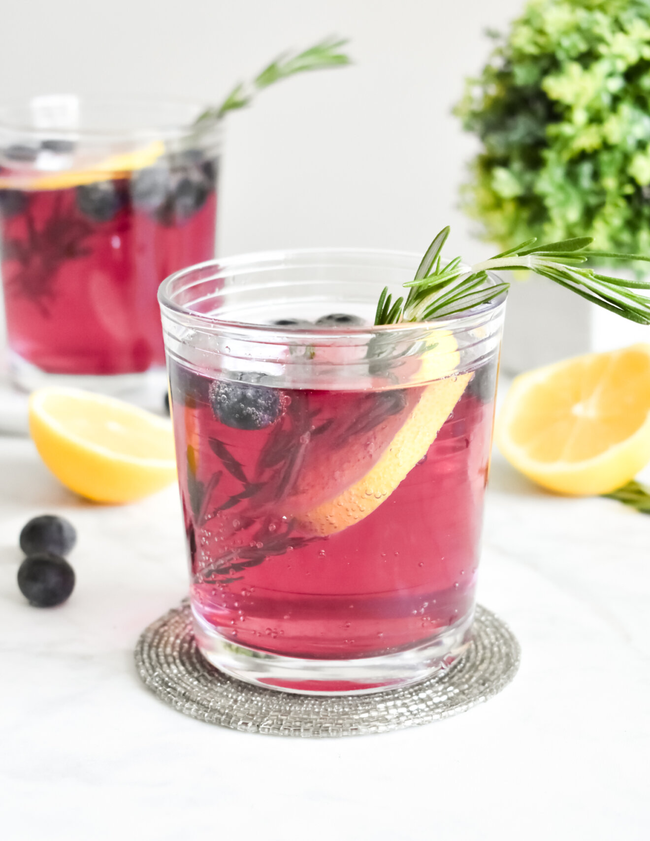 Blueberry Gin & Tonic - Herbs & Flour