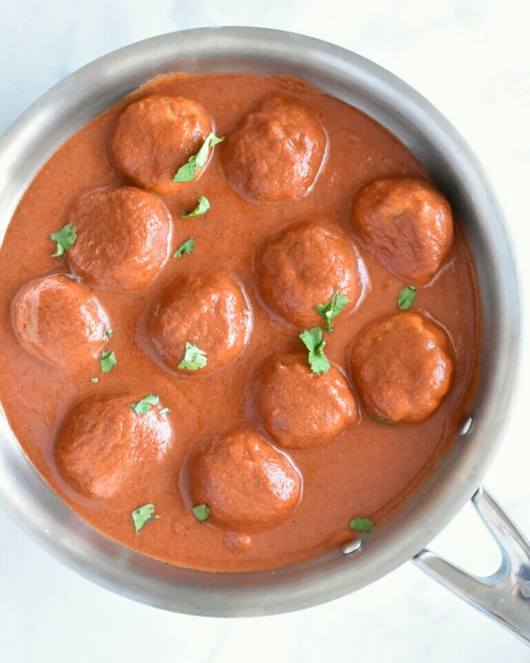 Butter Chicken Meatballs - Herbs & Flour