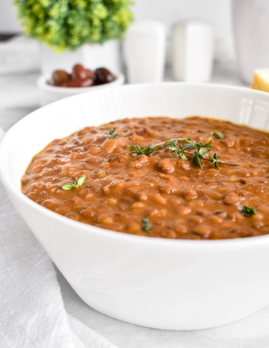 Greek Lentil Soup - Herbs & Flour
