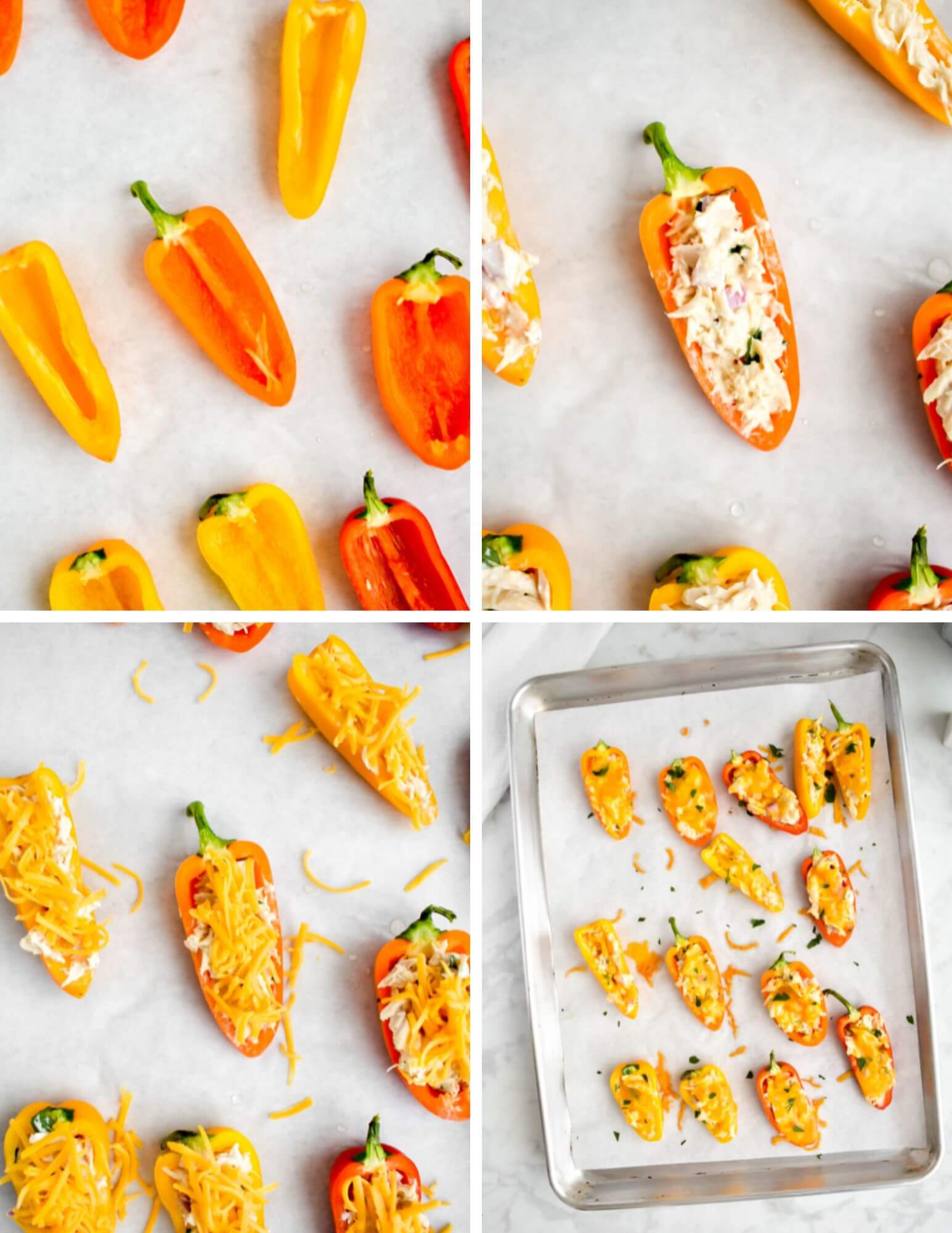Healthy Tuna Melt Stuffed Peppers Recipe - Herbs & Flour
