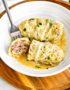 Greek Stuffed Cabbage Rolls (Lahanodolmades) - Herbs & Flour