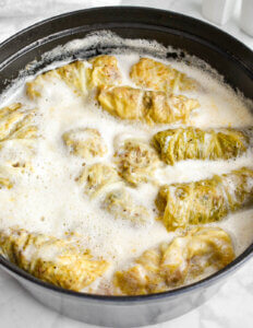Greek Stuffed Cabbage Rolls (Lahanodolmades) - Herbs & Flour