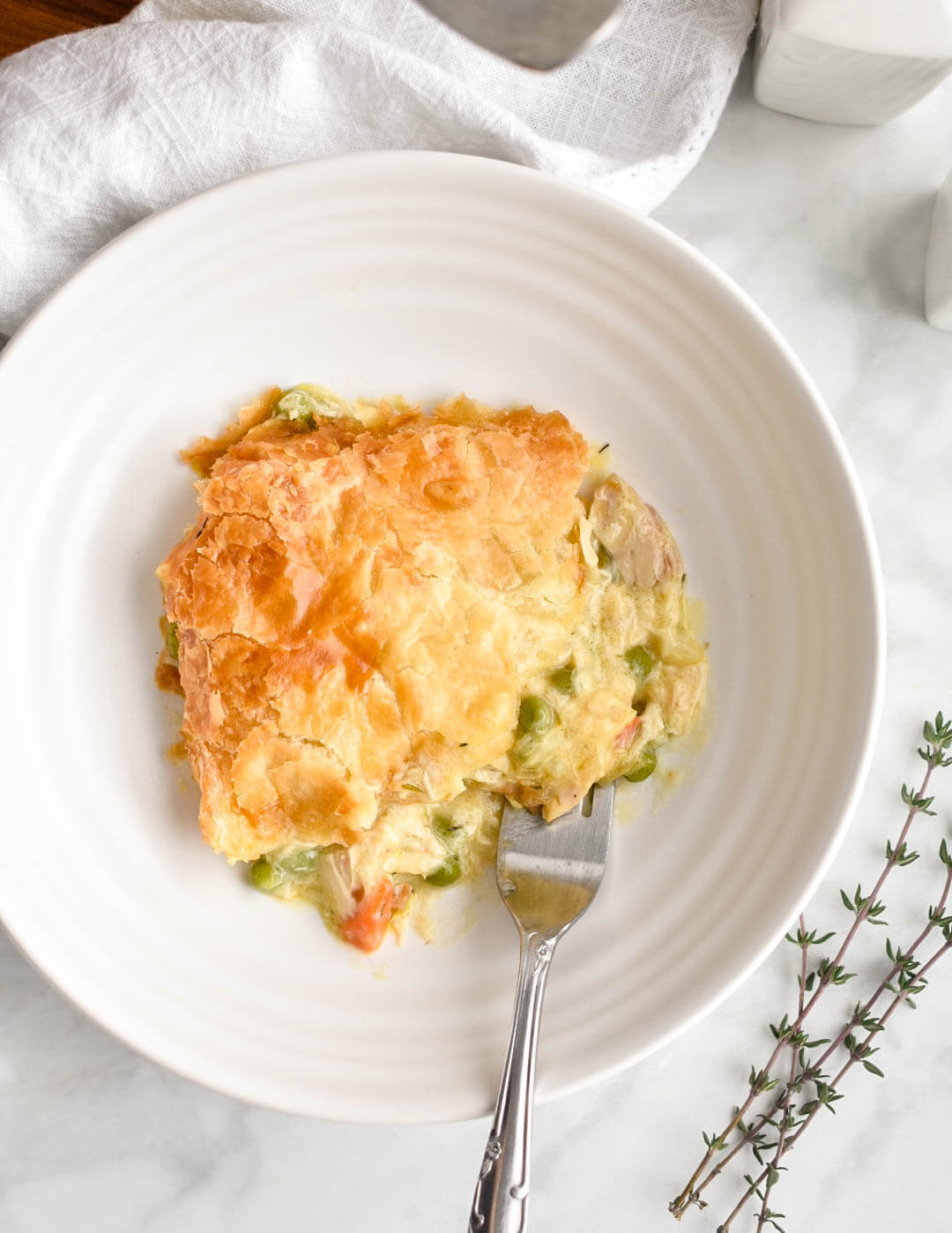 Puff Pastry Turkey Pot Pie - Herbs & Flour