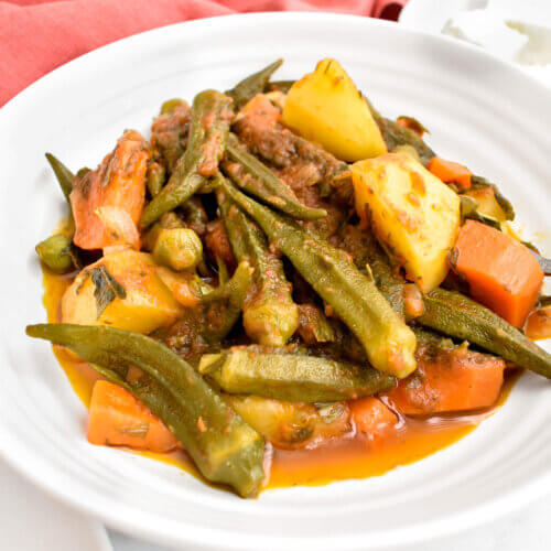 Greek Okra Stew Recipe (Bamies Latheres) - Herbs & Flour