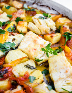 Psari Plaki (Greek Baked Fish) - Herbs & Flour