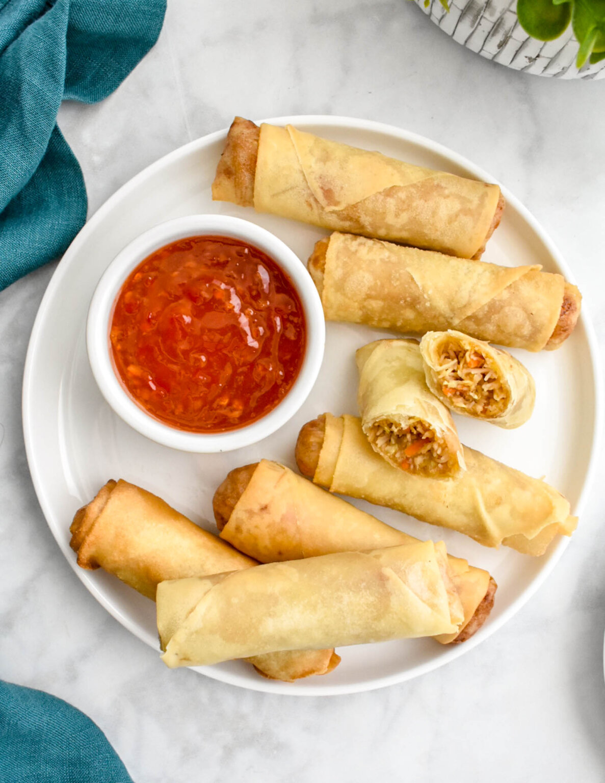 Crispy Vegetable Spring Rolls Recipe (Fry, Bake, or Air Fry) - Herbs ...
